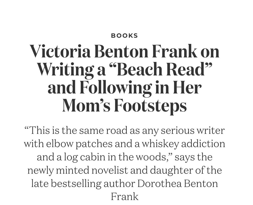 In The News - Victoria Benton Frank